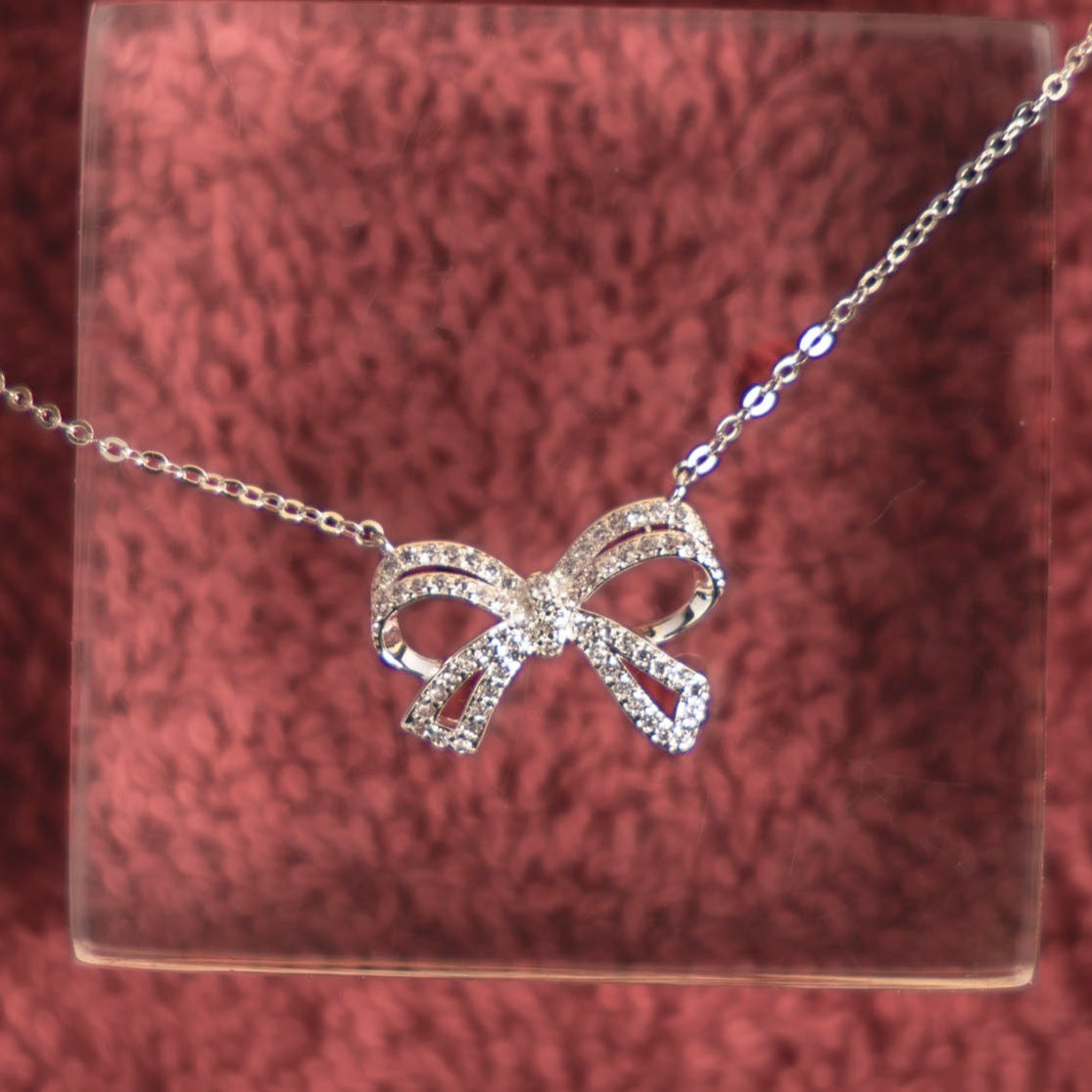 Eternal Bow Sparkle Necklace